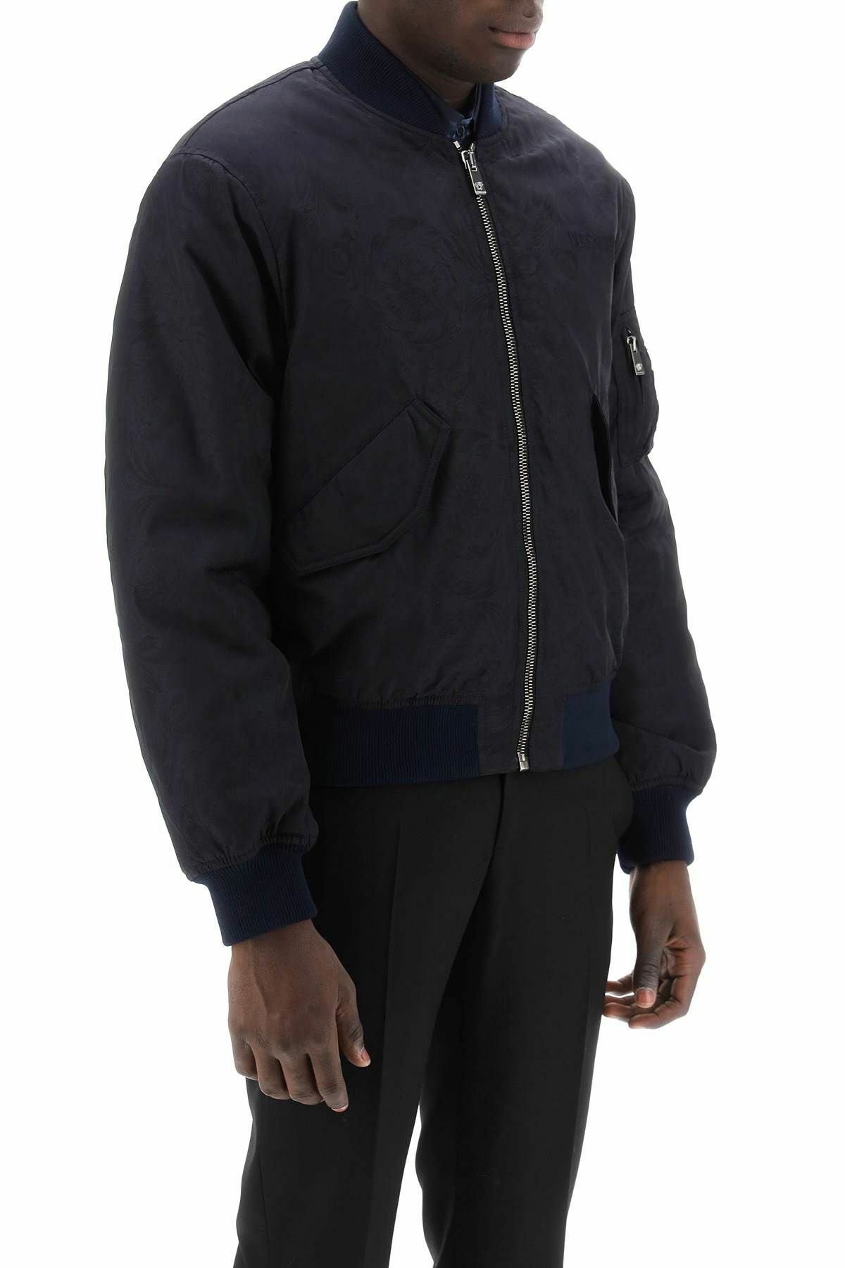 VERSACE barocco bomber jacket Blue Versace