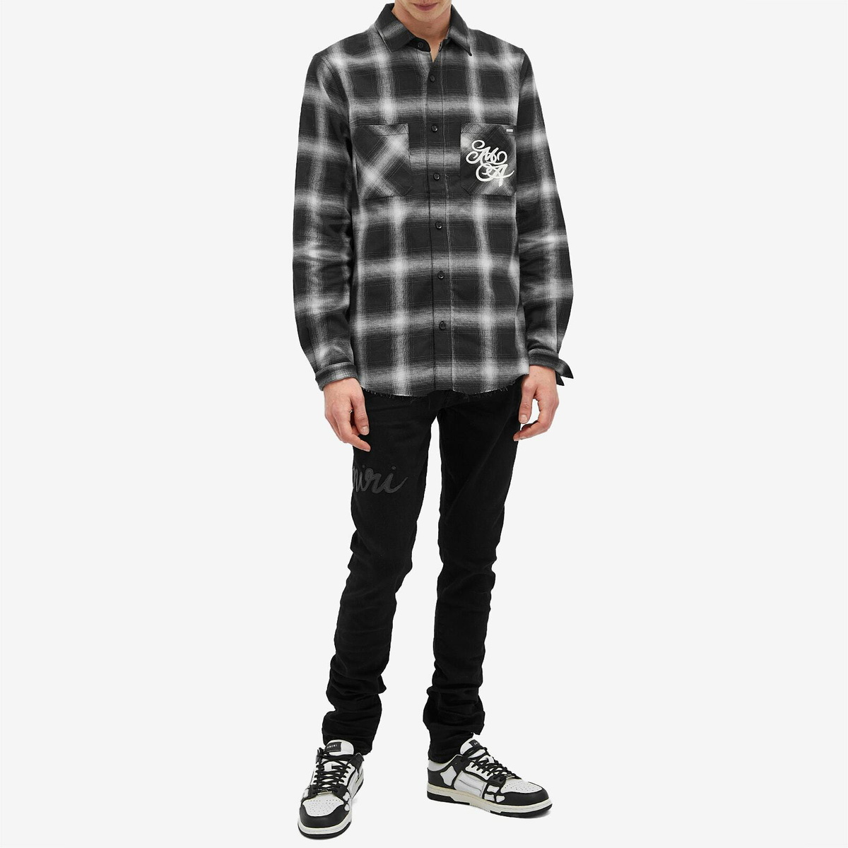 AMIRI Men's Script Logo Jeans in Black Amiri