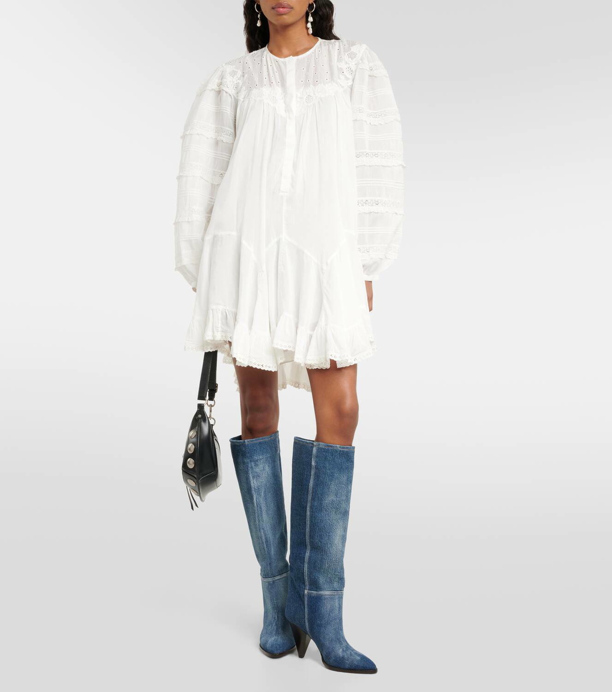 Isabel Marant Ririo denim knee-high boots Isabel Marant