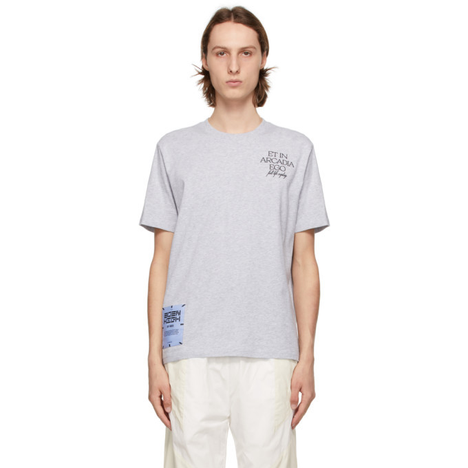 MCQ Grey Relaxed Logo Arcadia Ego T-Shirt McQ Alexander McQueen