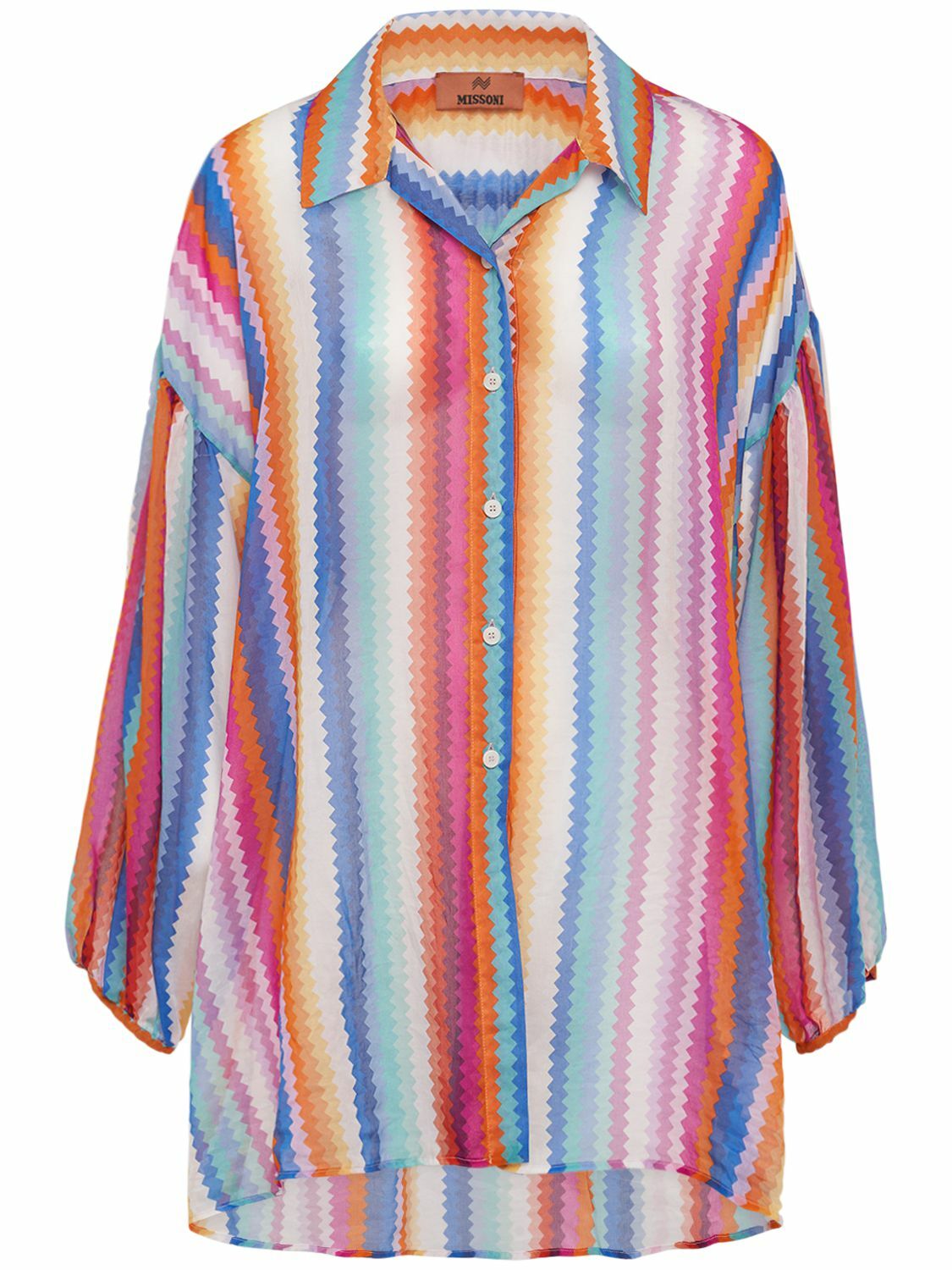 MISSONI - Chevron Print Cotton & Silk Shirt Missoni