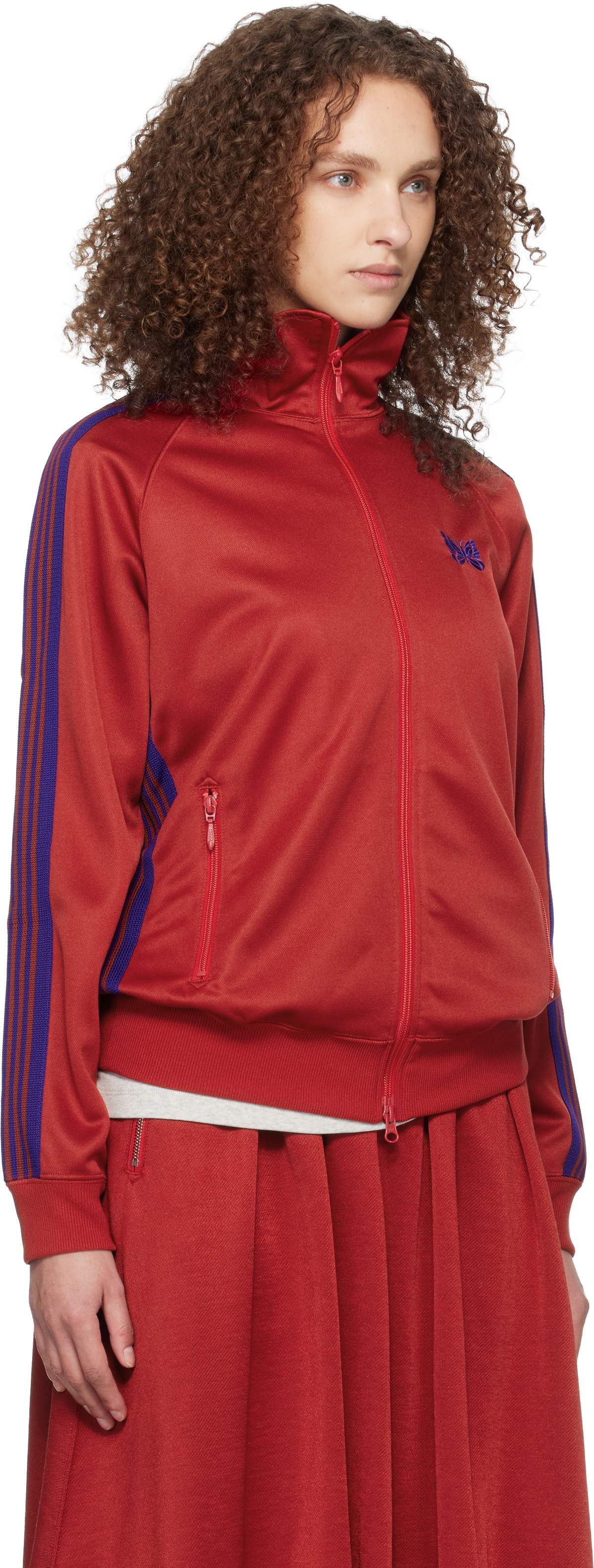 NEEDLES Red Poly Smooth Track Jacket Needles