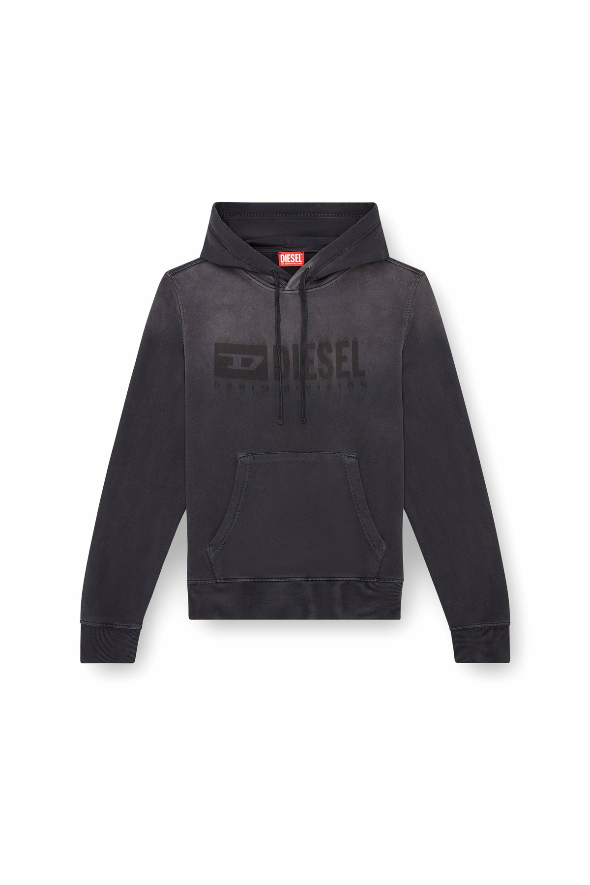 Diesel Faded hoodie with Denim Division logo - Sweaters Mens in Black ...