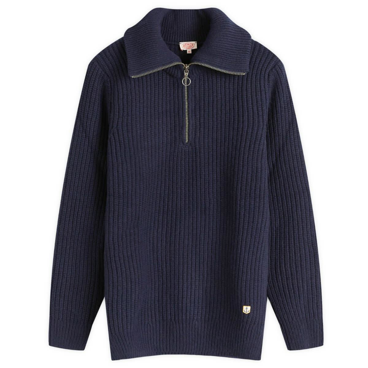 Armor-Lux Men's Half Zip Jumper in Navy Armor Lux