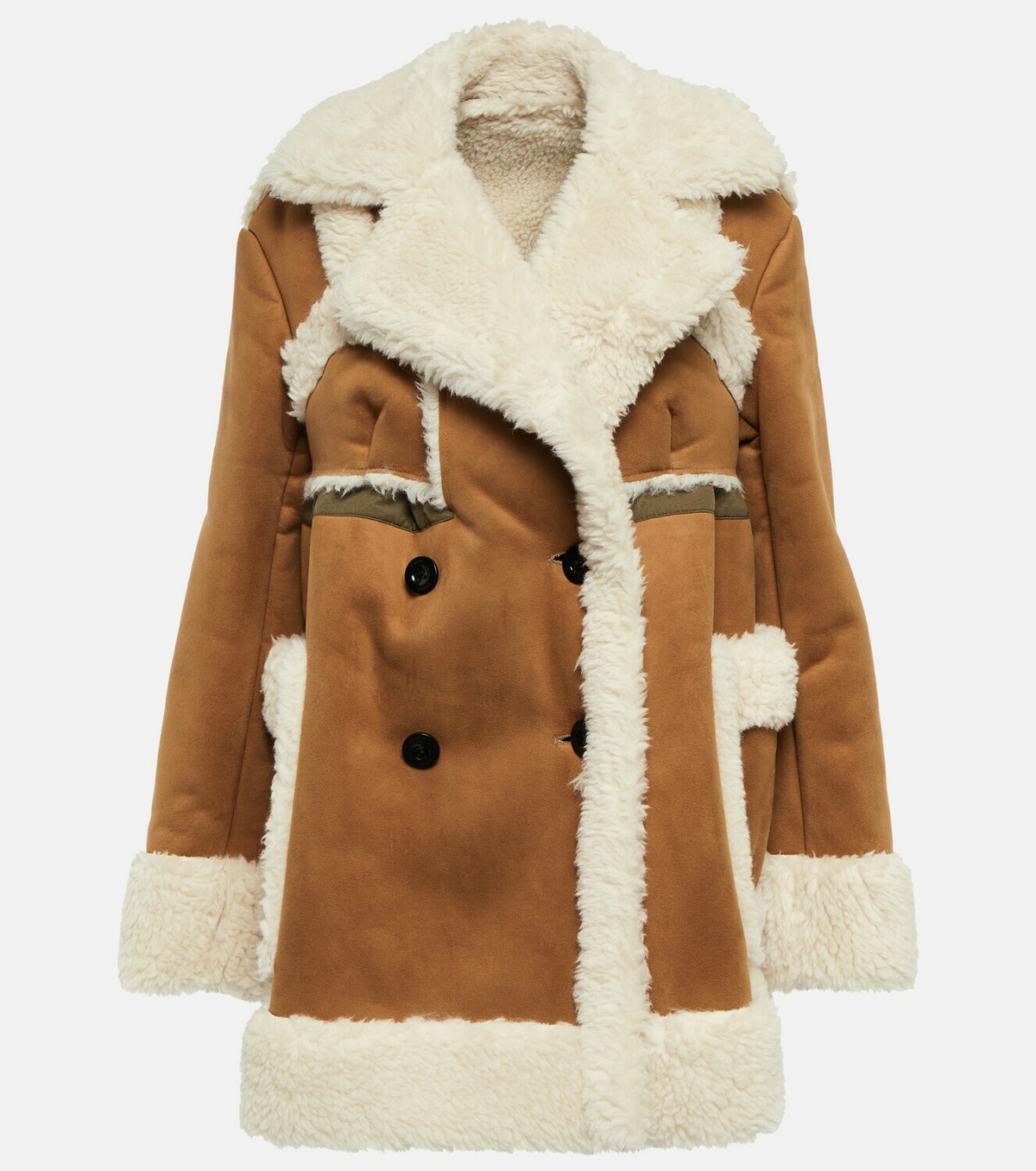 Sacai - Faux shearling trimmed jacket Sacai