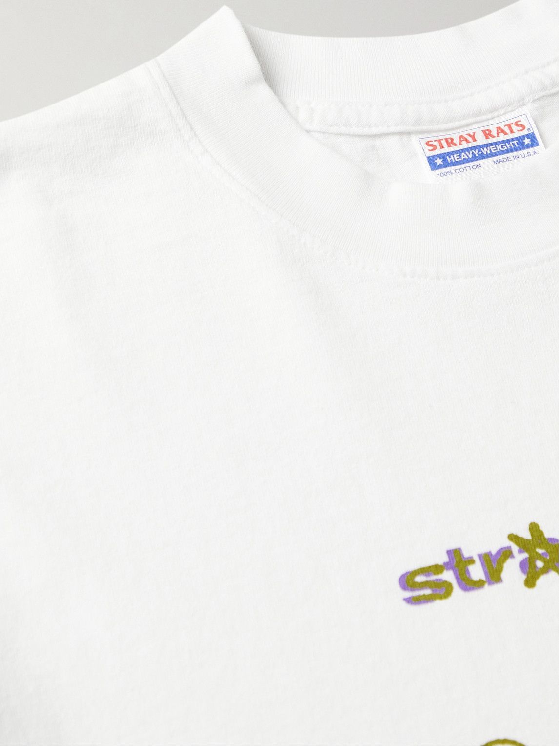 Stray Rats - Logo-Print Cotton-Jersey T-Shirt - White Stray Rats