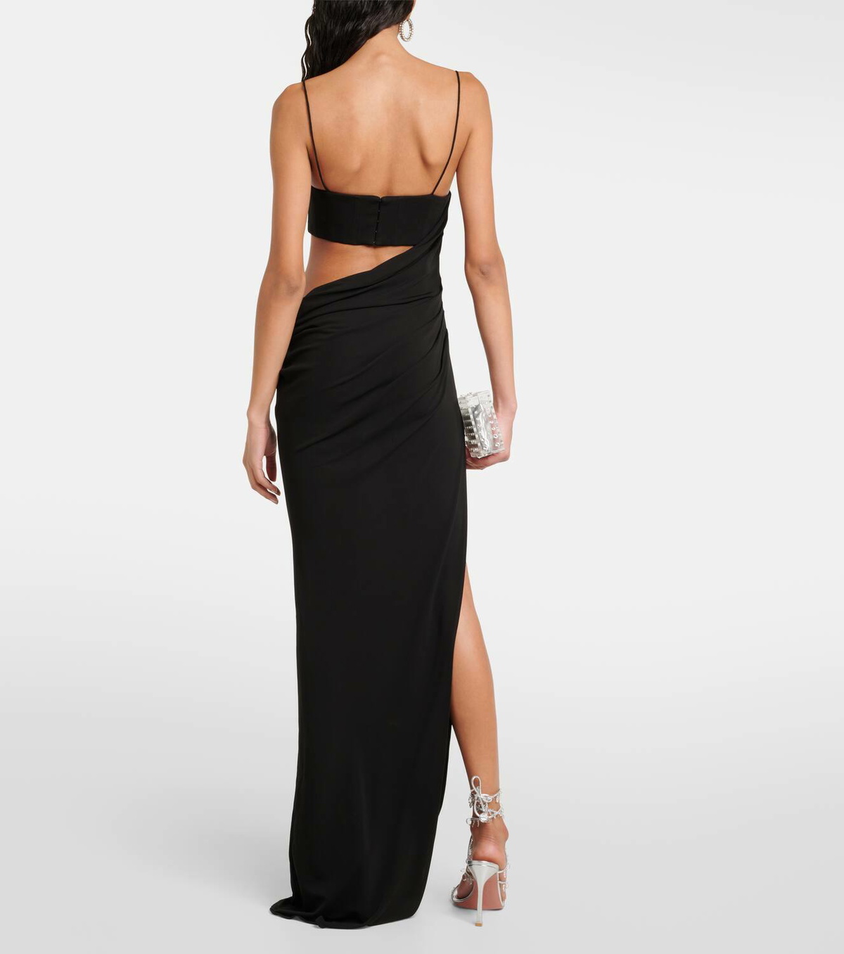 Alex Perry Asymmetric draped jersey maxi dress Alex Perry