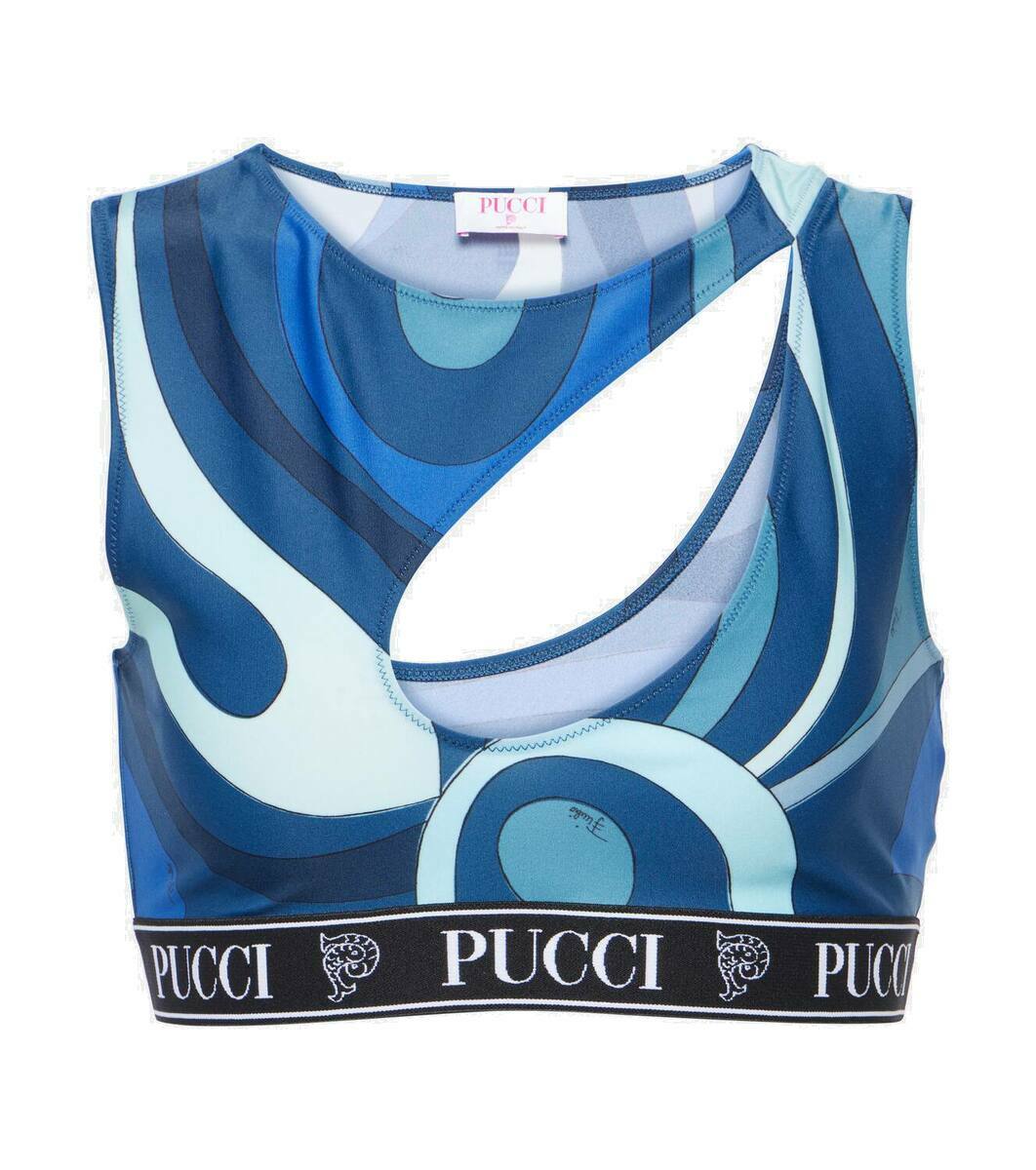 Pucci Cutout printed spots bra Emilio Pucci