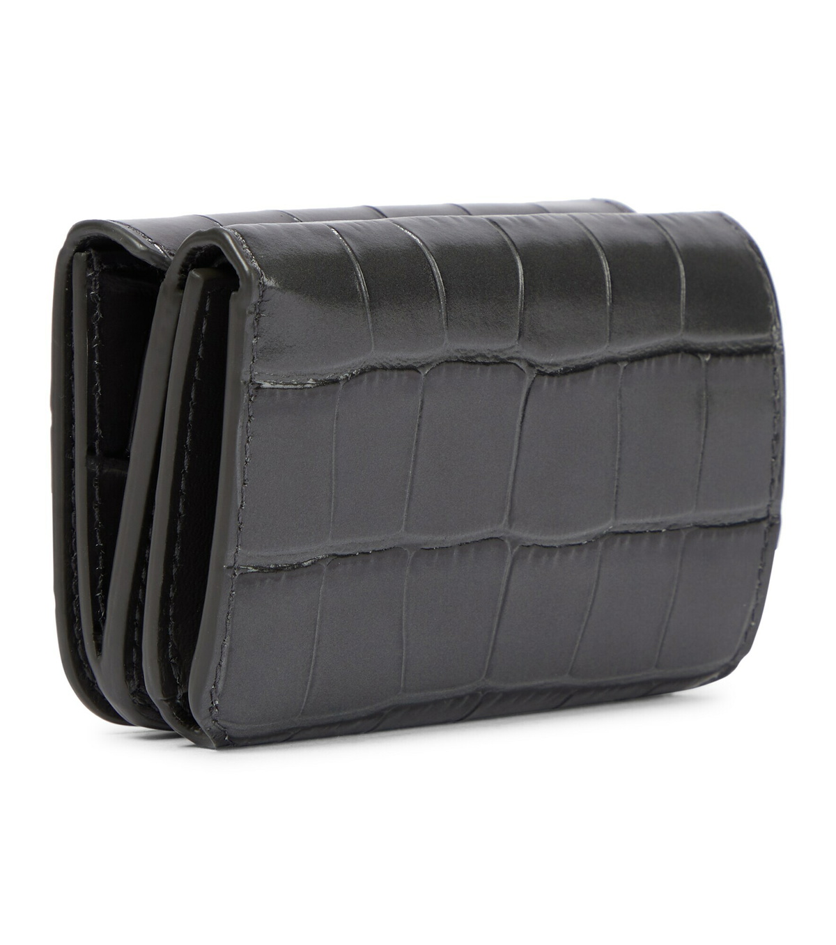 Balenciaga - Logo croc-effect leather wallet Balenciaga