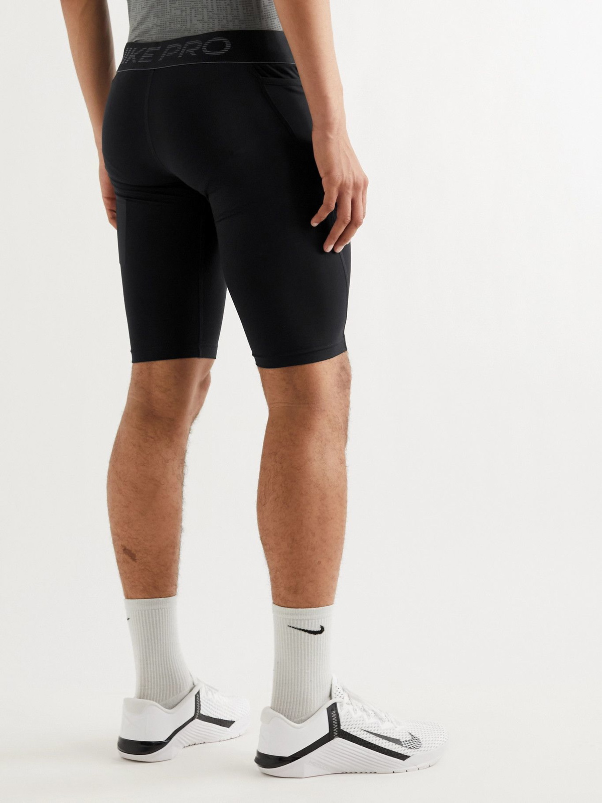 NIKE TRAINING - Pro Logo-Print Dri-FIT Shorts - Black Nike Training