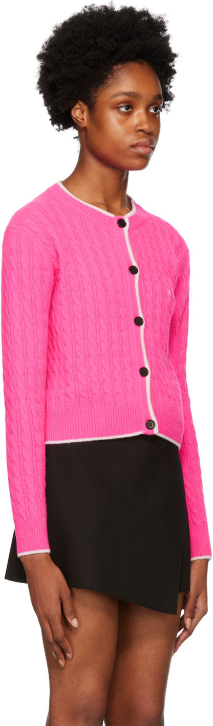 MSGM Pink Embroidered Cardigan MSGM