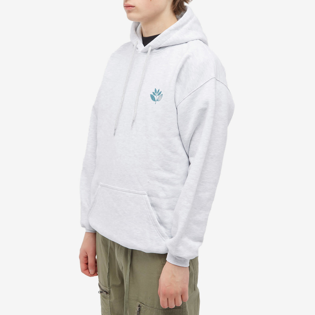 Magenta Men's Deep Plant Hoodie in Ash Magenta