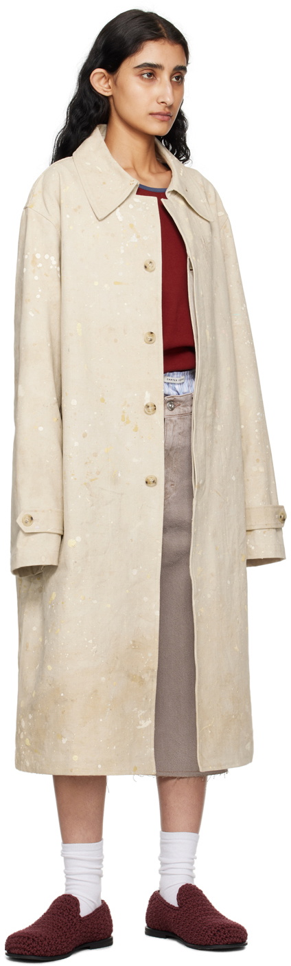 Carter Young Off-White Drop-Cloth Chore Coat Carter Young