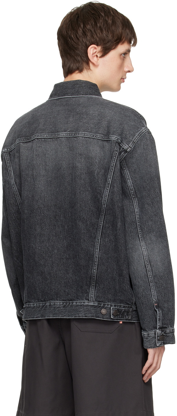 Acne Studios Black Loose Fit Denim Jacket Acne Studios