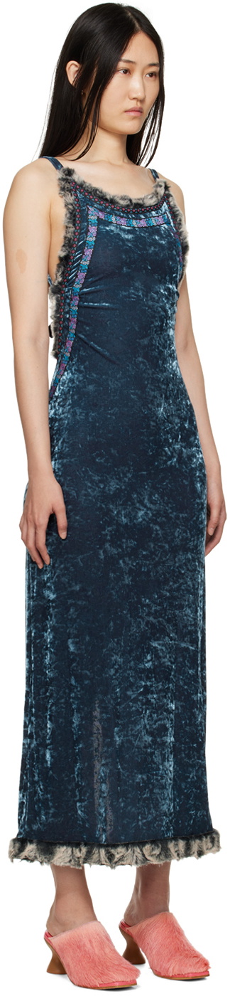 Anna Sui Blue Princess Amber Midi Dress Anna Sui