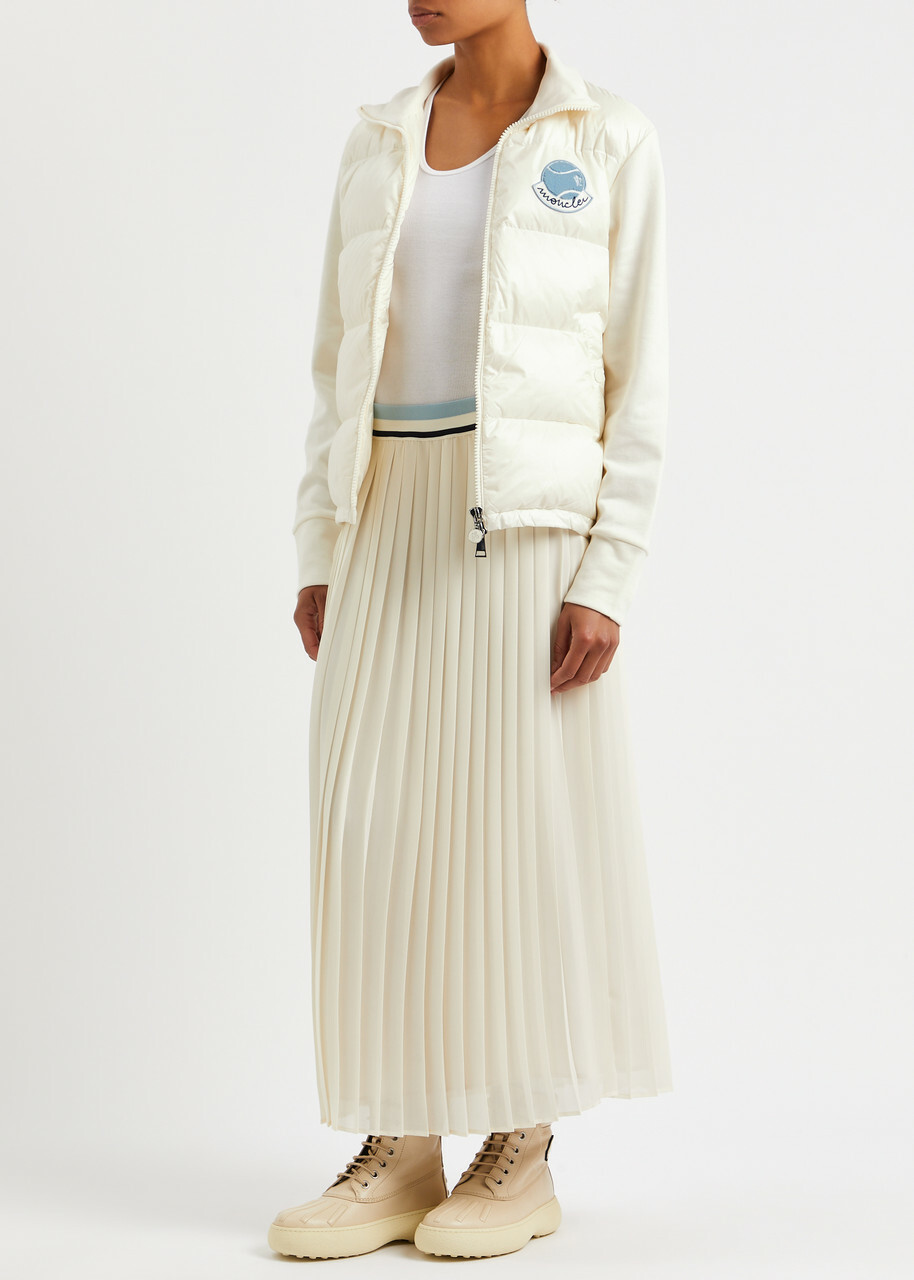 Moncler Quilted Shell and Cotton-blend Jacket Cream Moncler