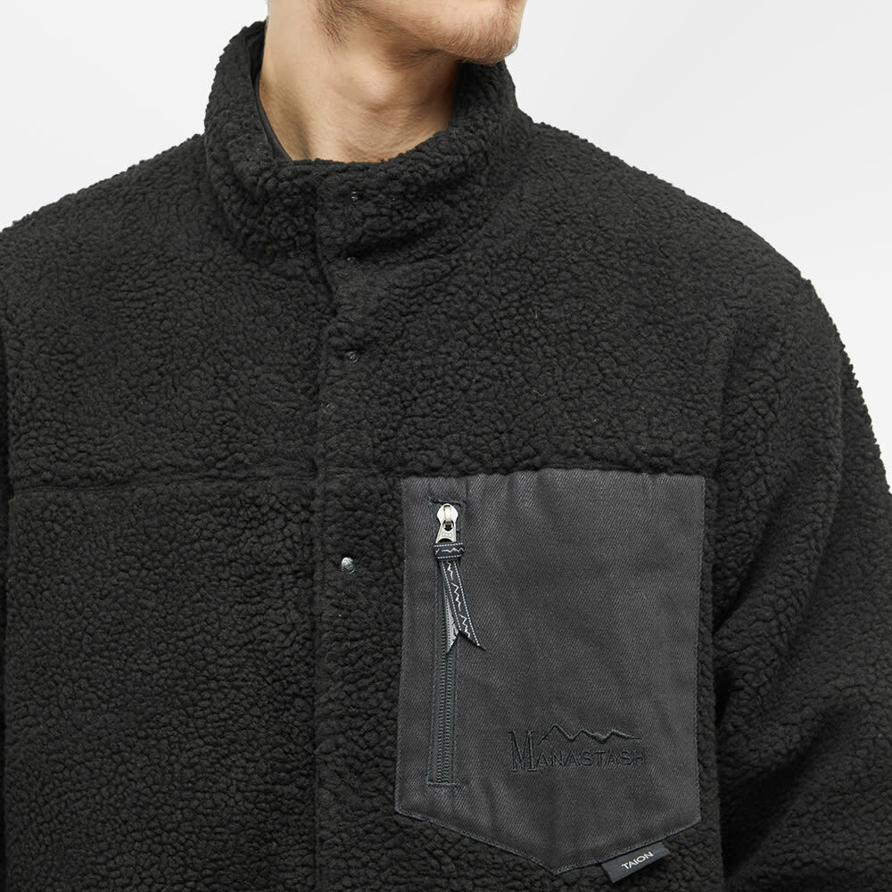 Manastash x Taion Reversible Fleece Down Jacket in Black Manastash