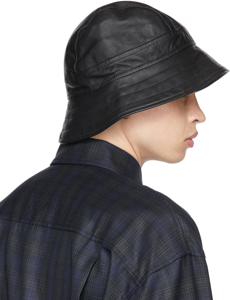 Liberal Youth Ministry Black Leather Bucket Hat Liberal Youth Ministry