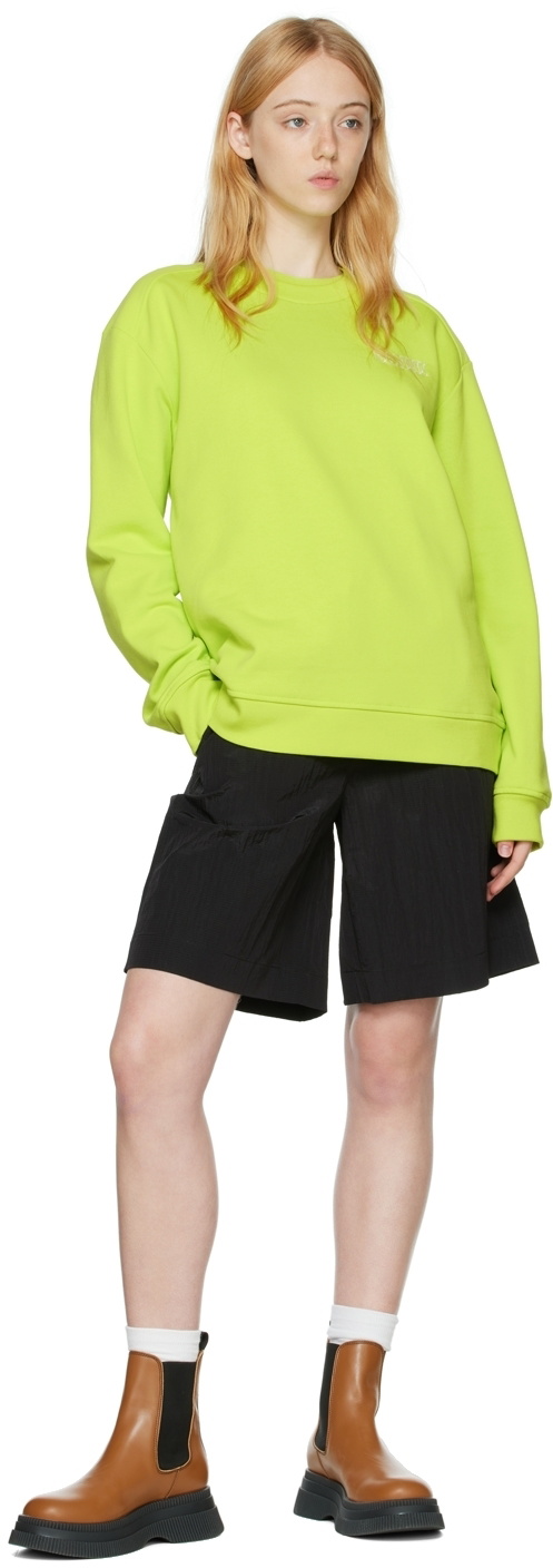 GANNI Green Cotton Sweatshirt GANNI