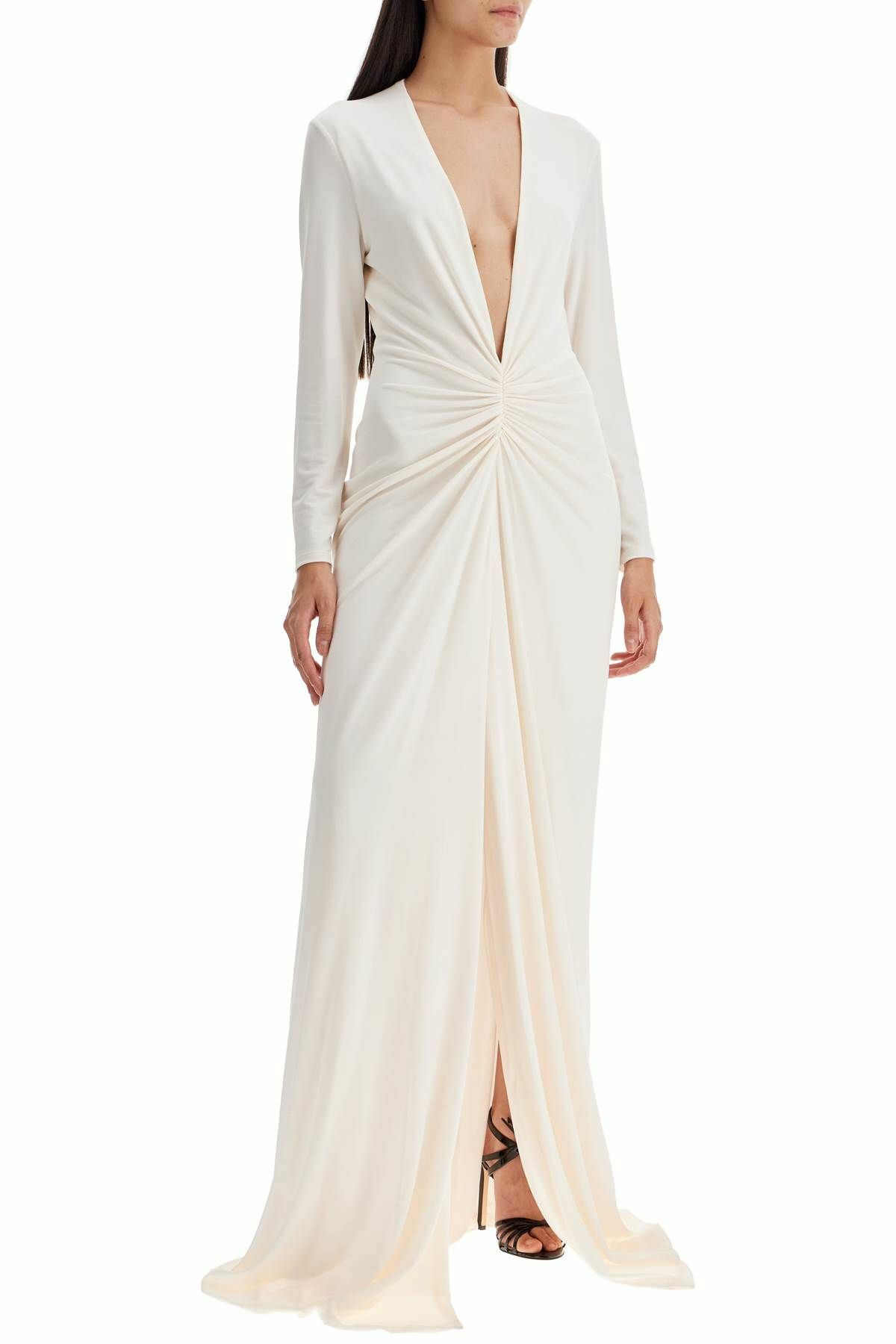 TOM FORD long stretch jersey evening dress Neutro TOM FORD