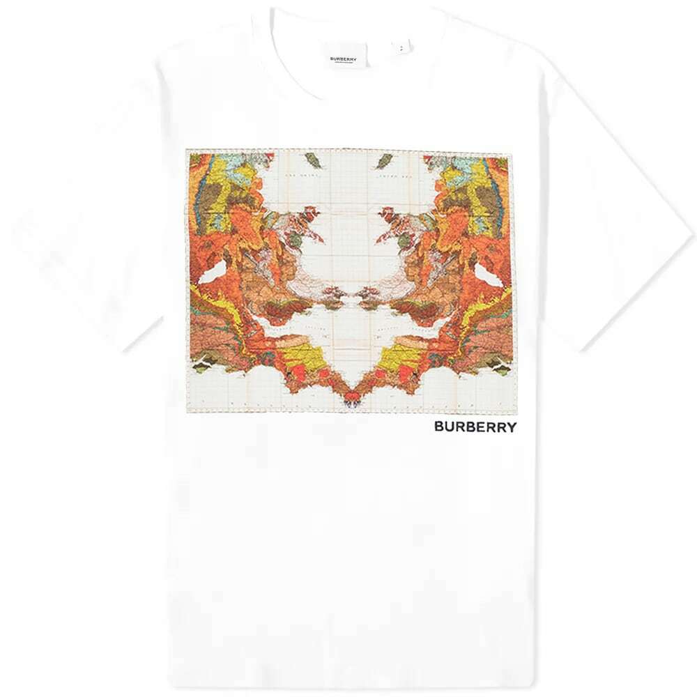 Burberry Varvey Map Print Tee Burberry