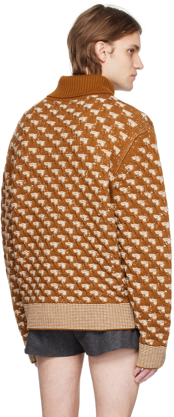 King & Tuckfield Brown Chunky Turtleneck King and Tuckfield