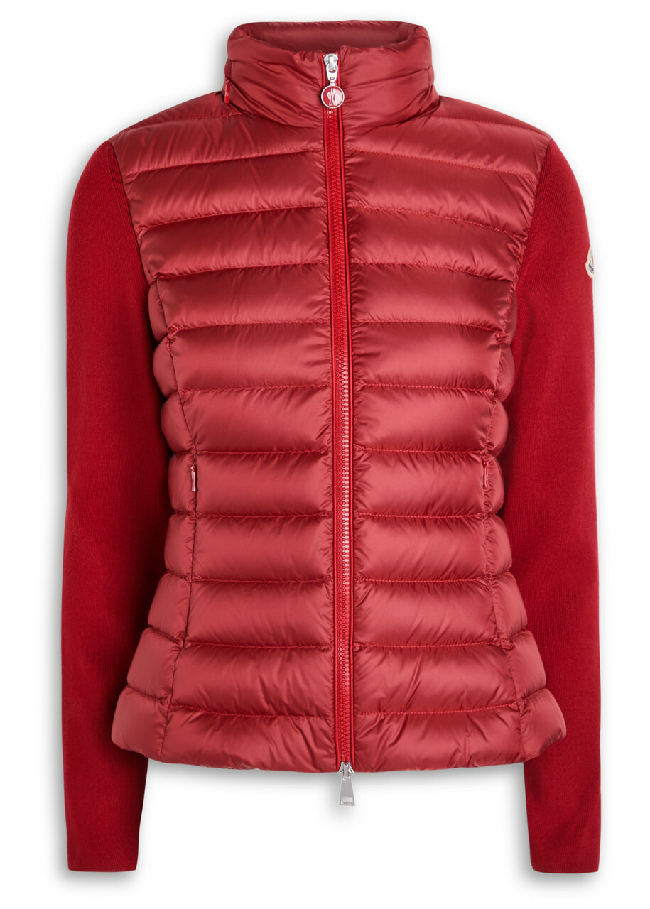 Moncler Quilted Wool-blend Jacket Red Moncler
