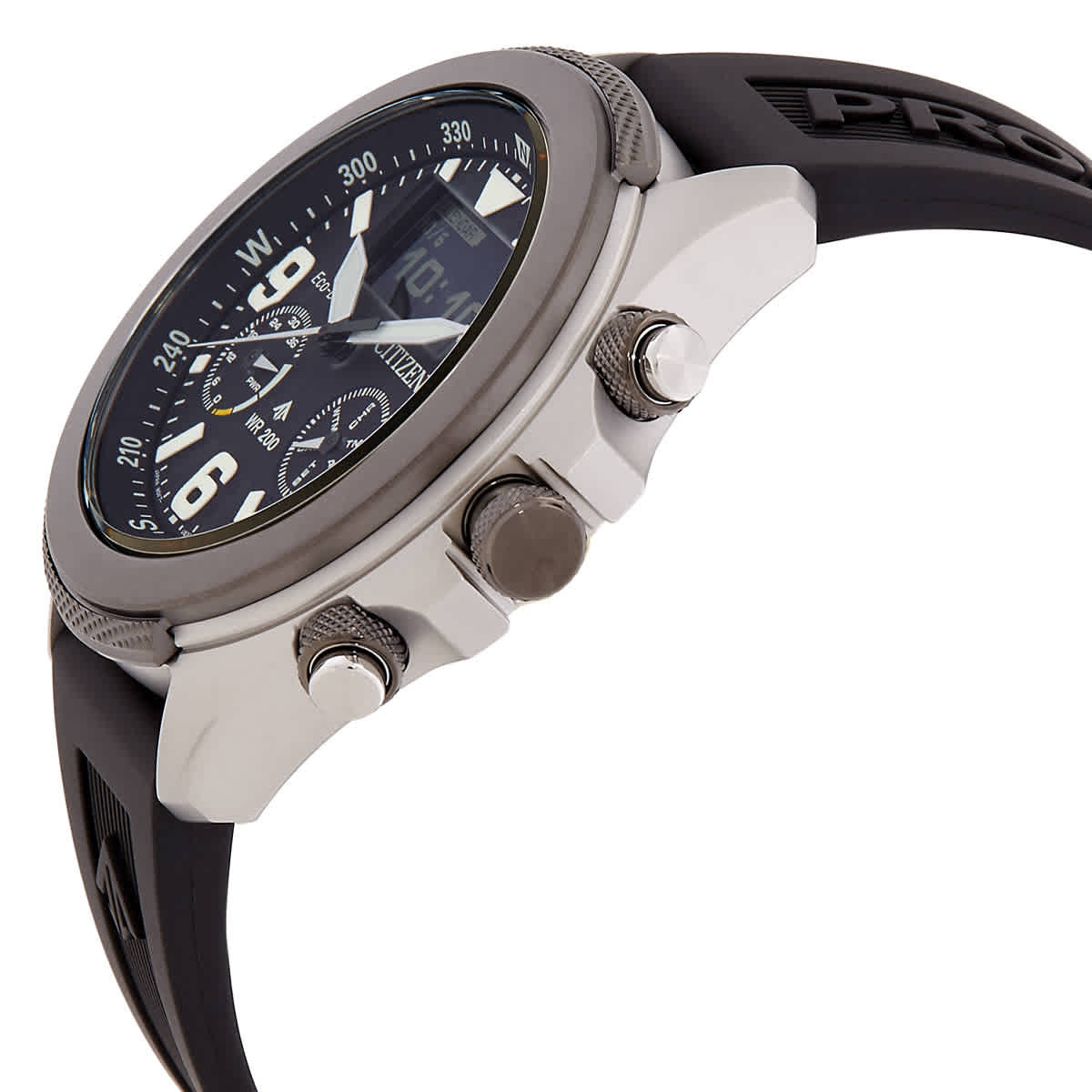 Citizen Promaster Land Chronograph Analog-Digital Black Dial Mens Watch ...