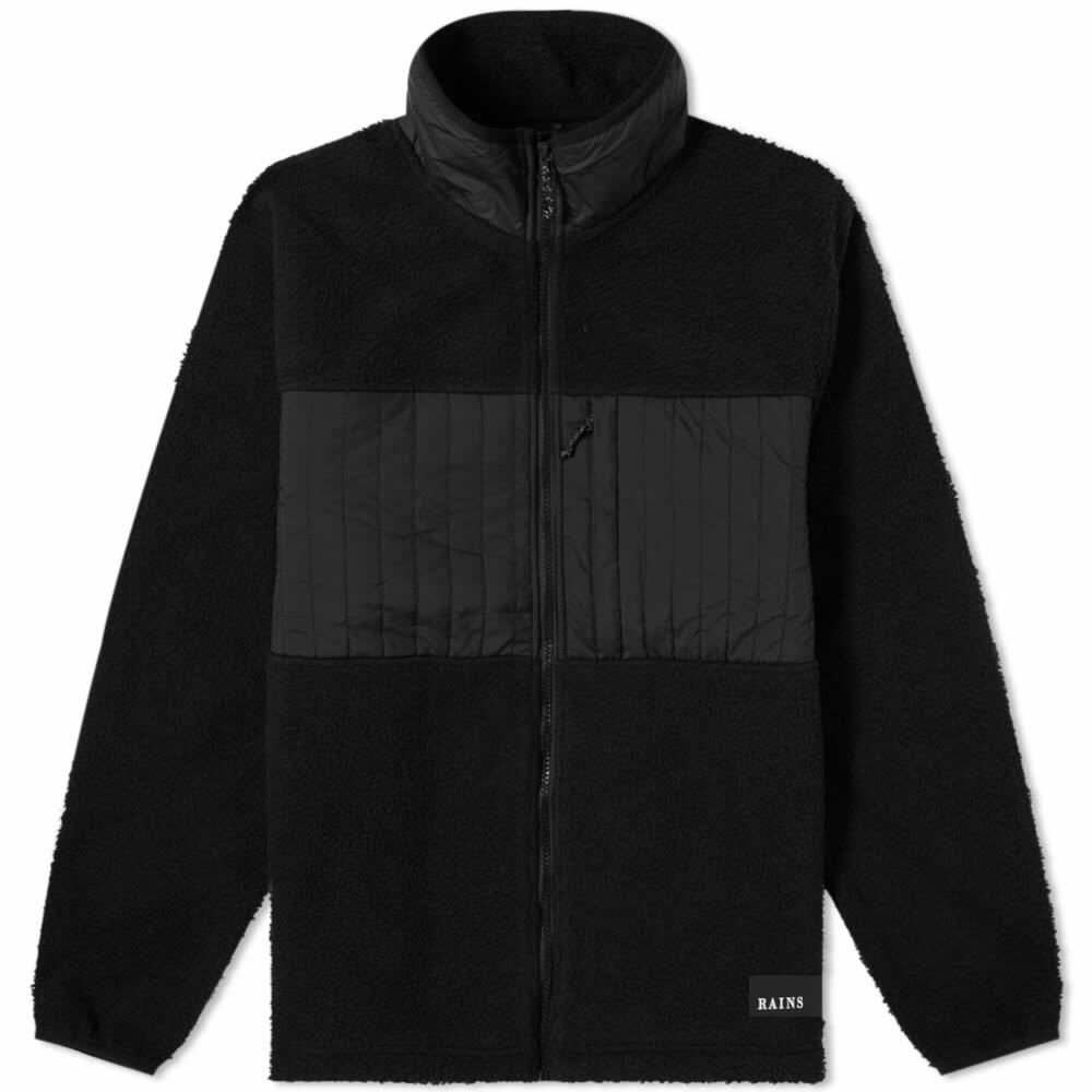 RAINS Fleece Jacket in Black Rains