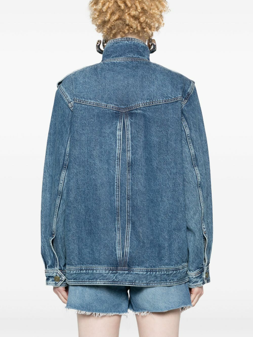 FRAME Blue Power Denim Jacket Frame Denim