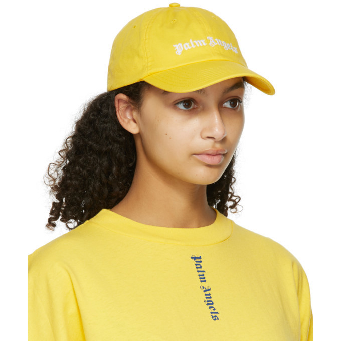 Palm Angels Yellow Classic Logo Cap Palm Angels