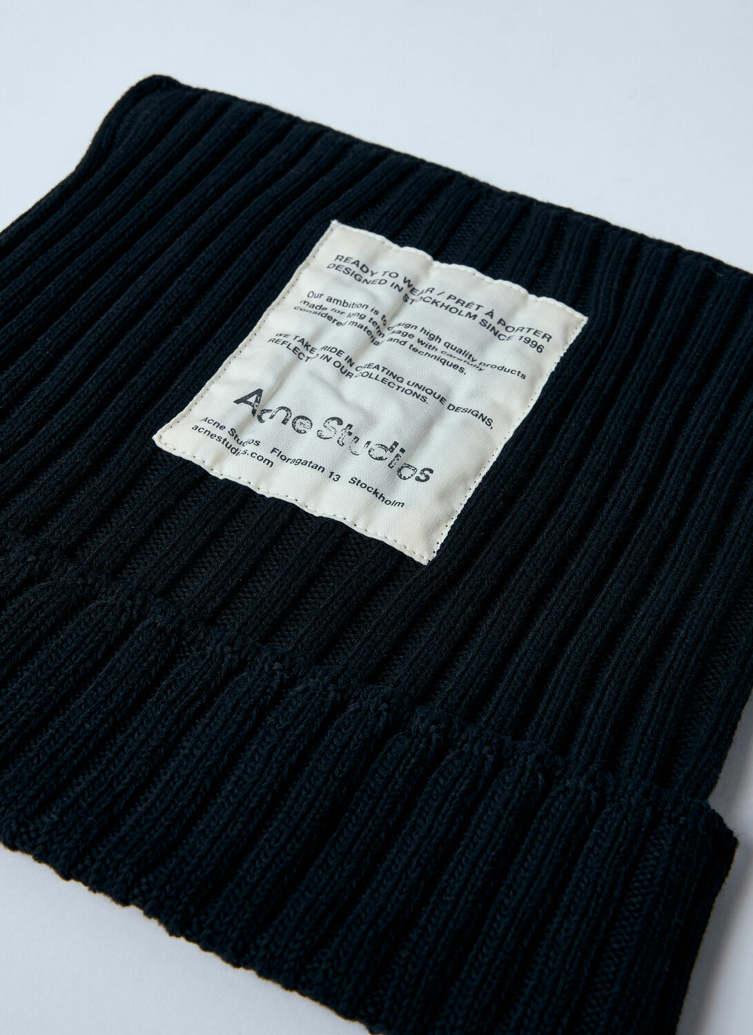 Acne Studios Ribbed Square Beanie Acne Studios