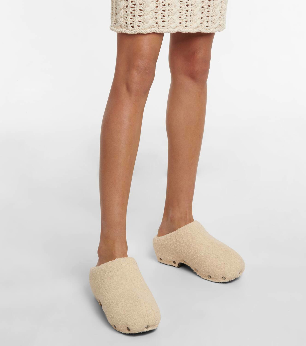 Acne Studios Textured cotton tweed clogs Acne Studios