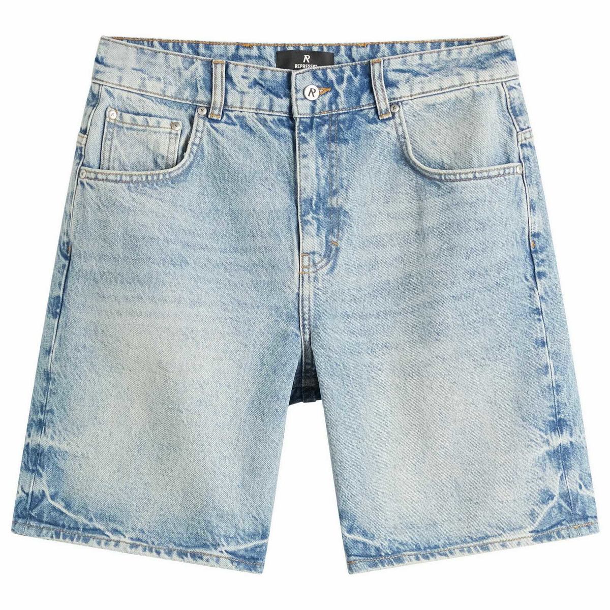 Represent Men's Tailored Denim Shorts in Blue Represent