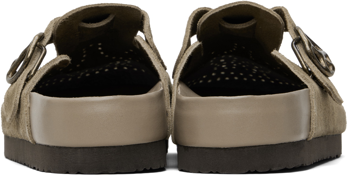 NEEDLES Taupe Suede Clog Slip-on Loafers Needles