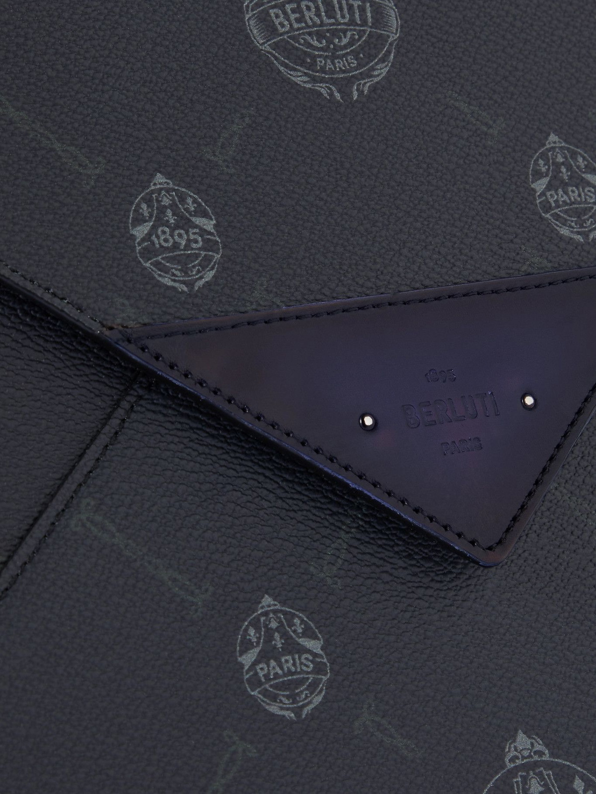 Berluti - Leather-Trimmed Logo-Print Canvas Pouch Berluti