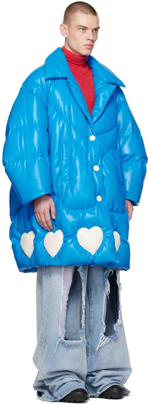 Chen Peng Blue Heart Down Coat Chen Peng