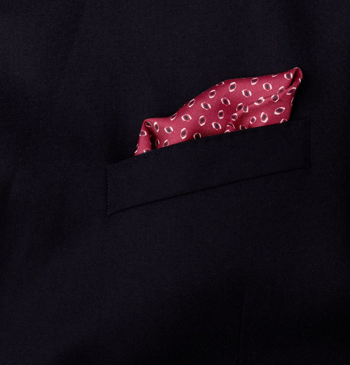 Hugo Boss - Printed Silk-Twill Pocket Square - Red Hugo Boss