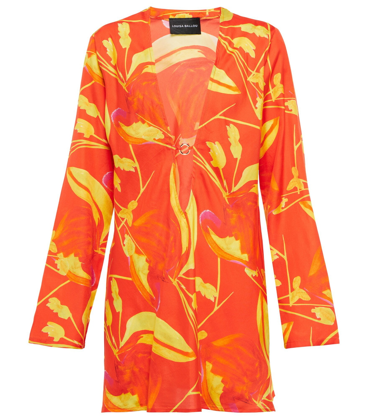 Louisa Ballou - Mini Ring silk and cotton kaftan Louisa Ballou