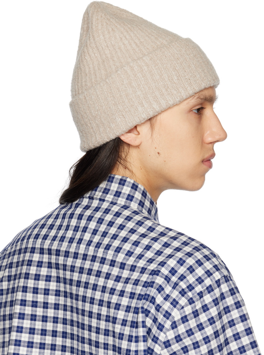 Acne Studios Beige Rolled Beanie Acne Studios