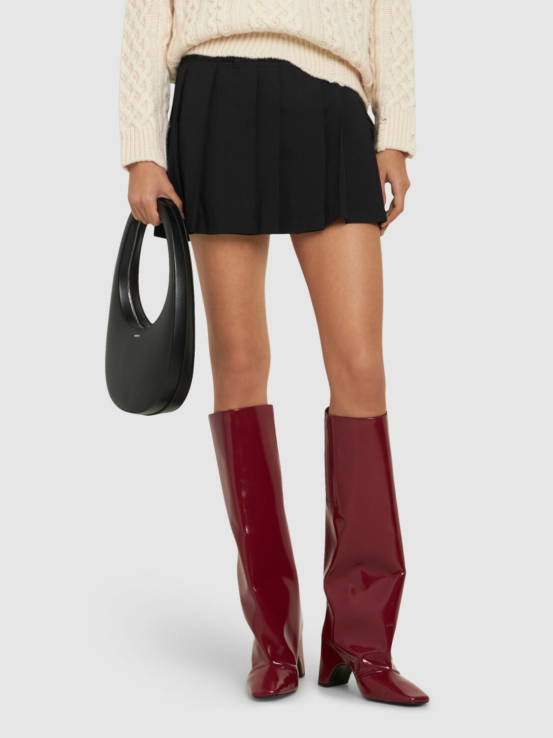 COPERNI Bridge Glossy Leather Boots Coperni