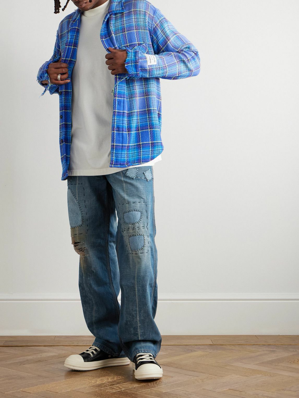 Gallery Dept. - Bare Knuckle Straight-Leg Distressed Patchwork Jeans ...