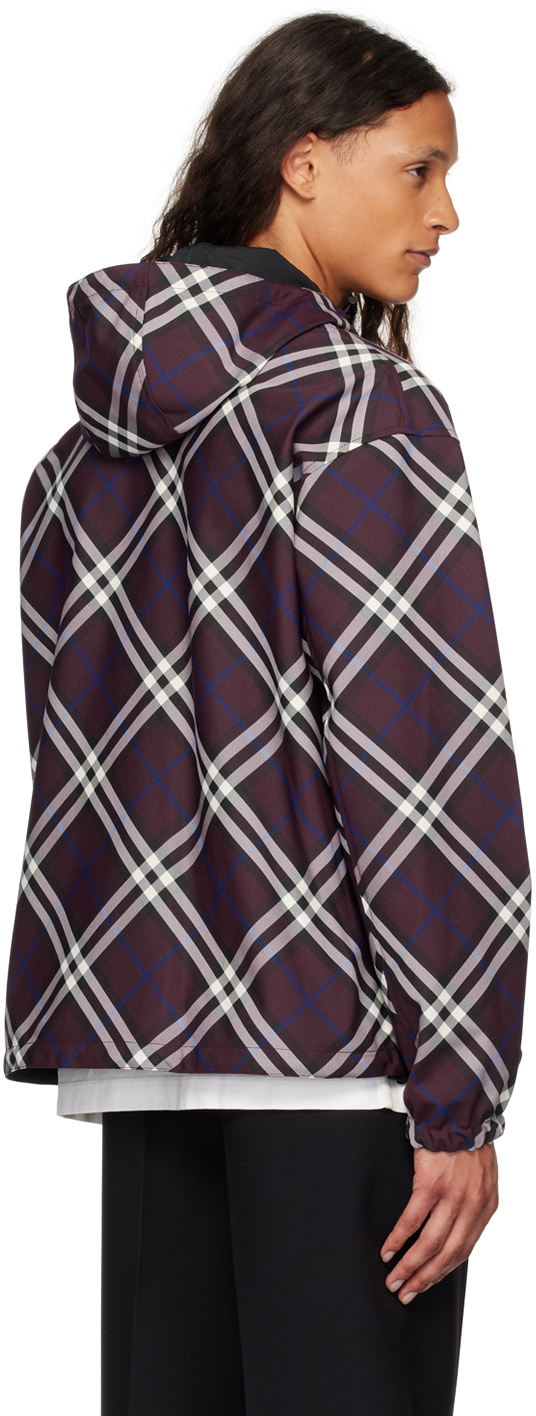 Burberry Purple Check Reversible Jacket Burberry