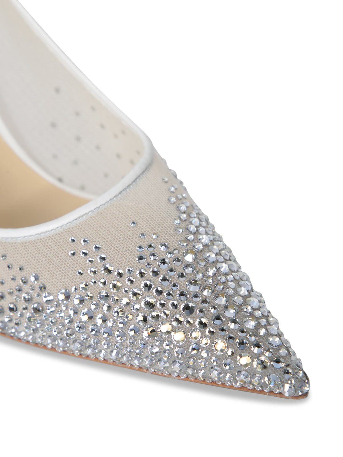 Jimmy Choo White Pump Love 85 With Crystals Jimmy Choo