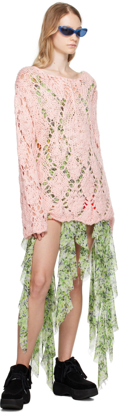 OPEN YY Pink Argyle Sweater OPEN YY