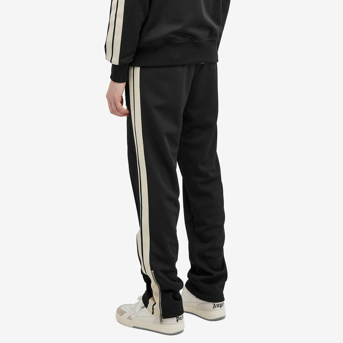 Palm Angels Men's Monogram Track Pants in Off White Palm Angels
