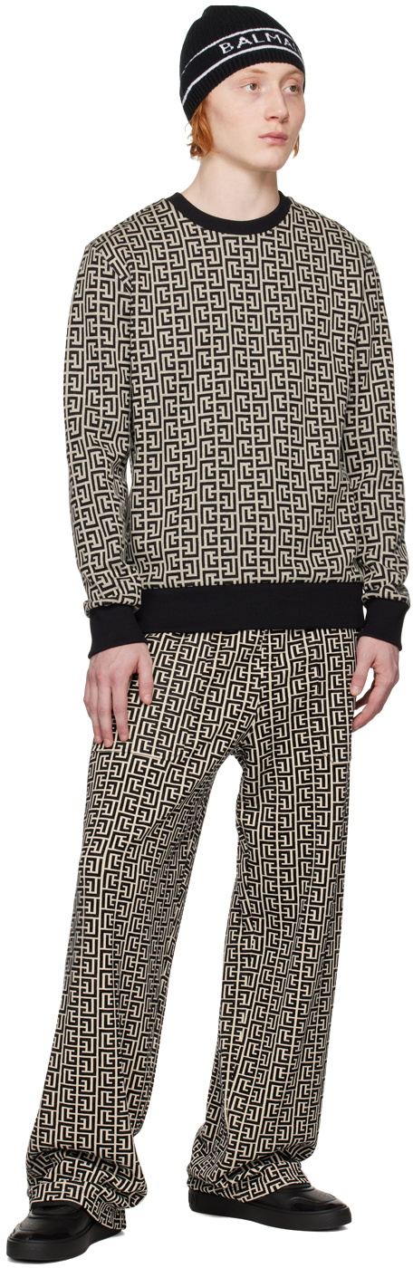 Balmain Black Monogram Sweatpants Balmain