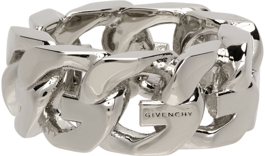 Givenchy Silver G Chain Ring Givenchy