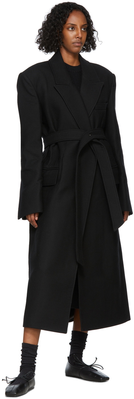 System Black Wool Coat System