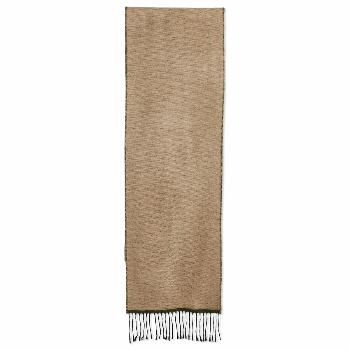 Universal Works Men's Double Sided Scarf in Olive/Beige Universal Works